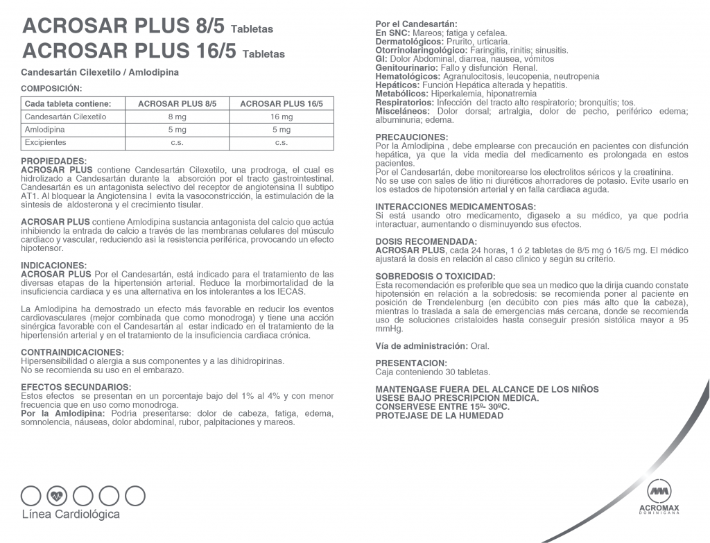 ACROSAR PLUS 8/5 – Acromax Dominicana