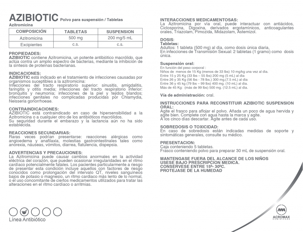 AZIBIOTIC – Acromax Dominicana