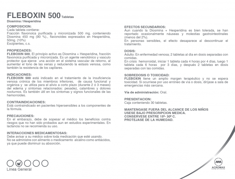 FLEBOXIN 500 – Acromax Dominicana