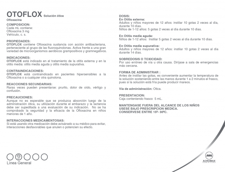 OTOFLOX – Acromax Dominicana