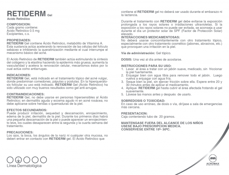 RETIDERM GEL – Acromax Dominicana
