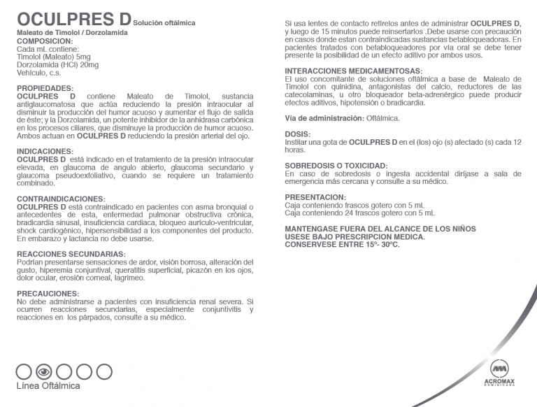 OCULPRES D – Acromax Dominicana