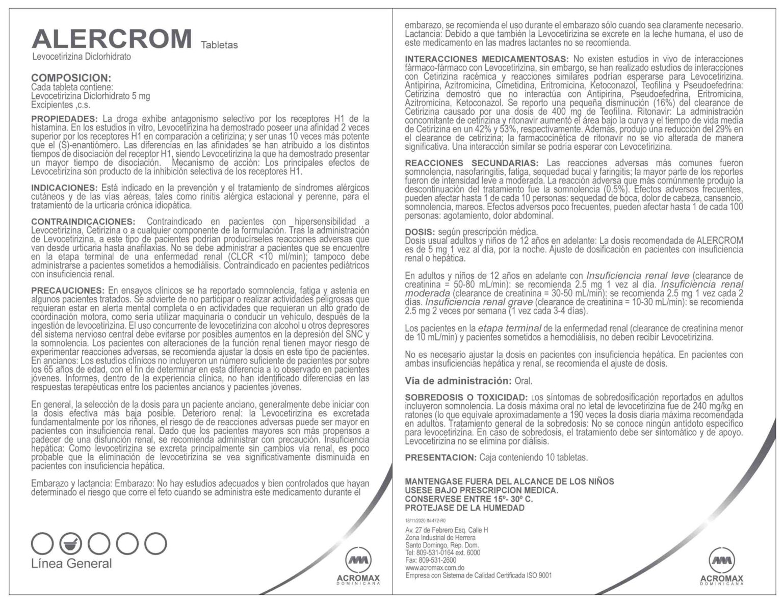 ALERCROM TABLETAS – Acromax Dominicana