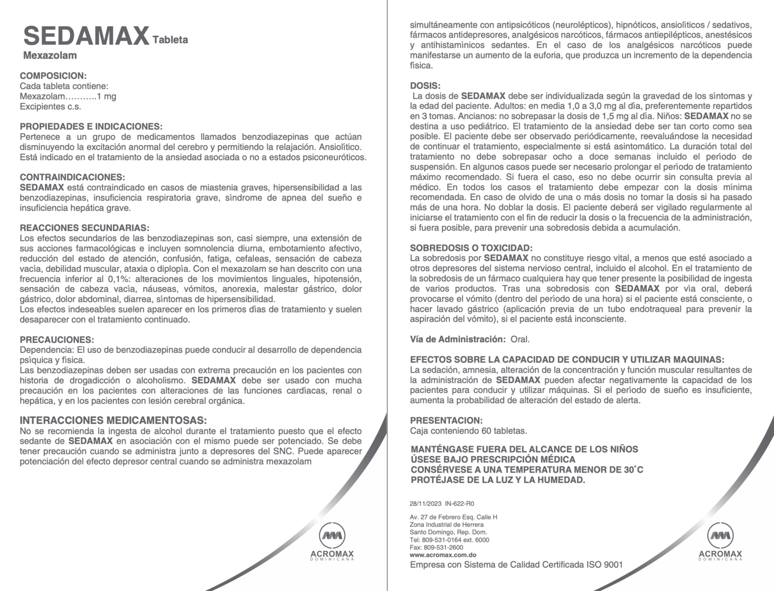 SEDAMAX – Acromax Dominicana